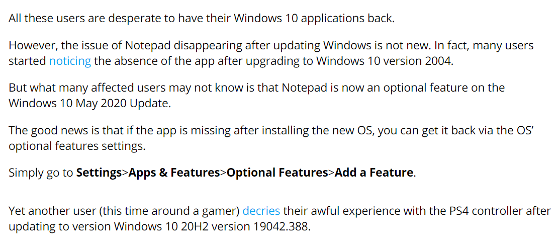win10 20H2：记事本（notepad）变更附加应用了 | 夏天的家~~